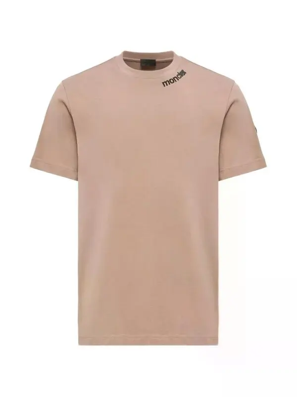 Moncler Logo-print Short-sleeve T-shirt - Neutrals