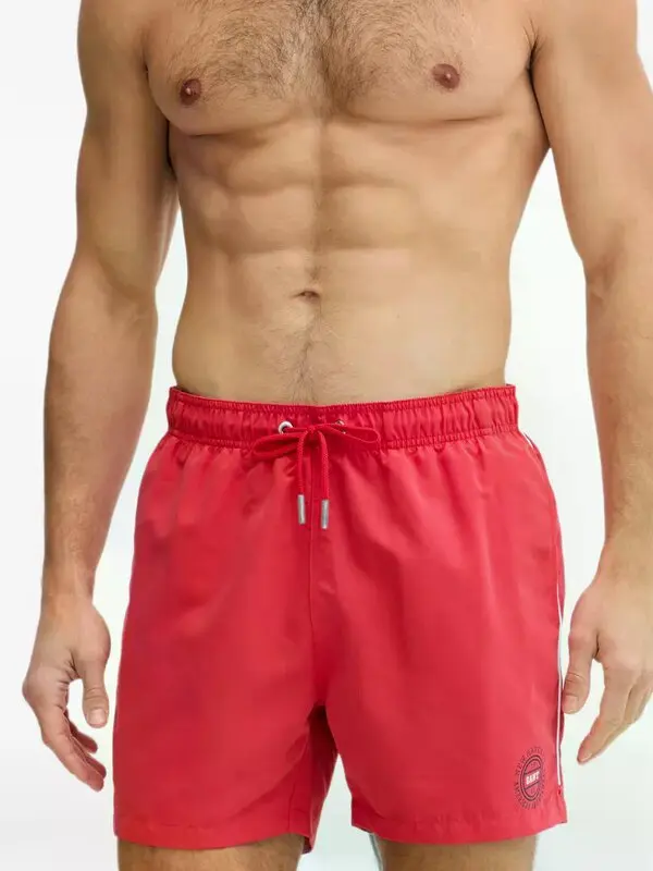 Gant Logo-print Drawstring Swim Shorts - Red