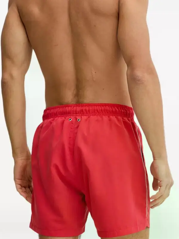 Gant Logo-print Drawstring Swim Shorts - Red