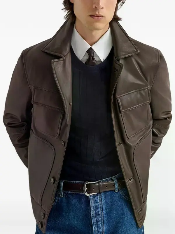 Brunello Cucinelli Nappa Leather Thermore® Padded Outerwear Jacket