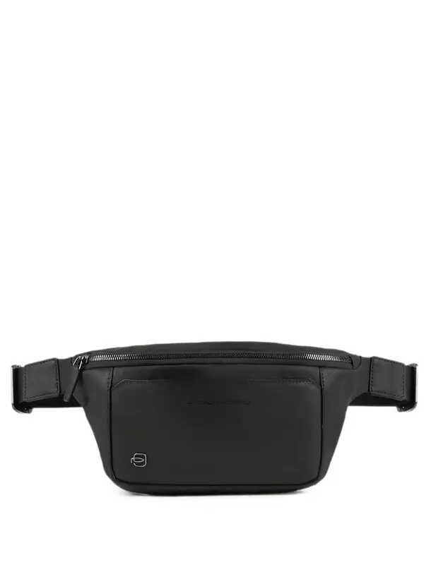 PIQUADRO Logo-plaque Zip-fastening Belt Bag - Black