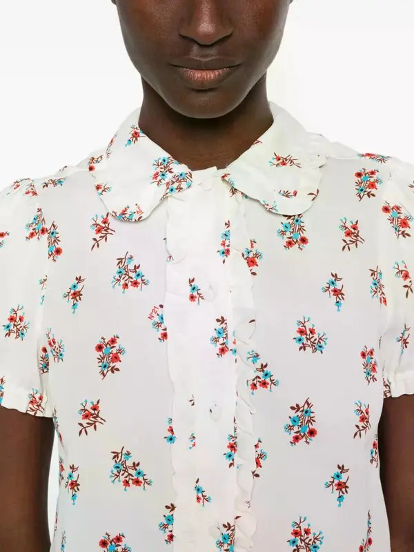 N°21 Floral Print Puff Sleeve Blouse