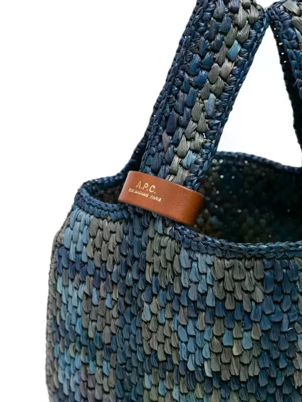 A.p.c. Pecan Raffia Tote Bag