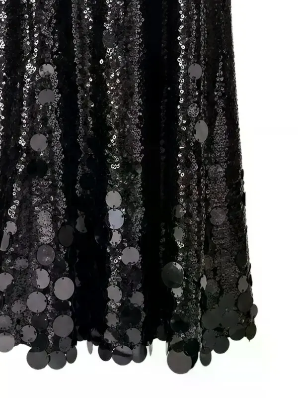 EDWARD ACHOUR PARIS Sequined Maxi Skirt - Black