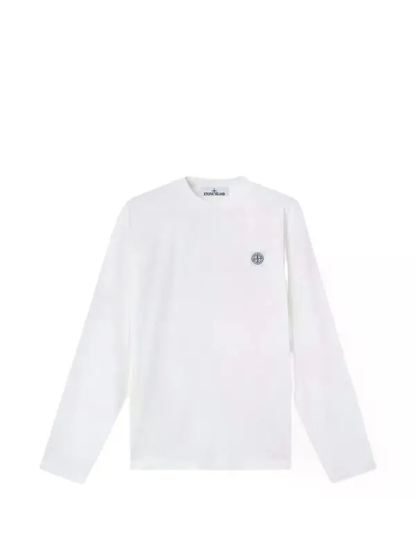 Stone Island Logo-patch Long-sleeve T-shirt - White