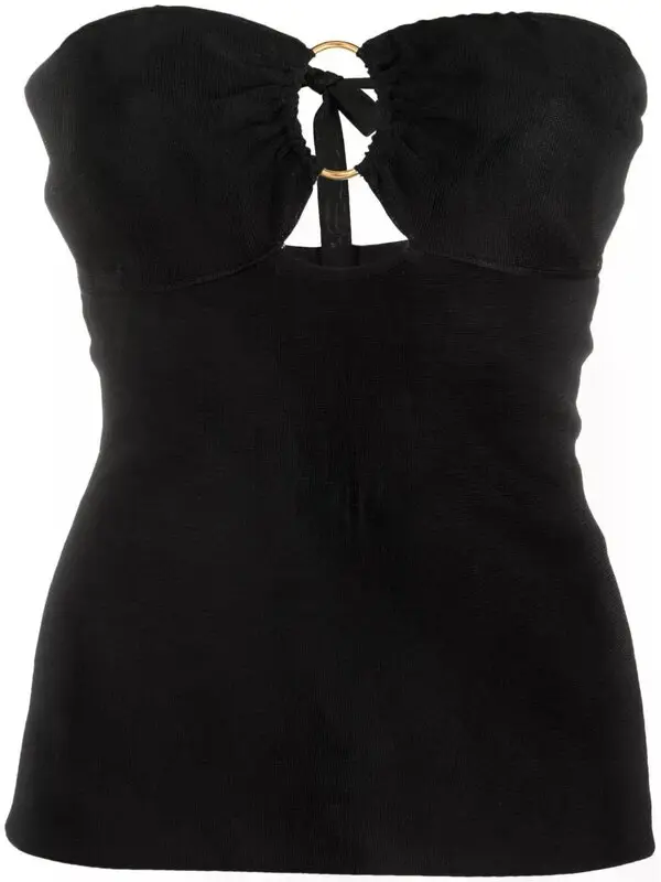 TOM FORD Ring-detail Strapless Knit Top - Black