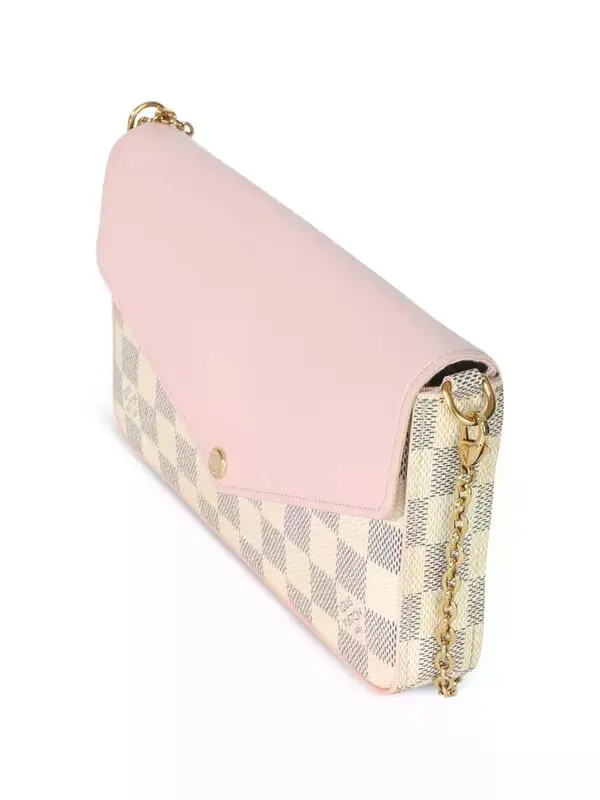 LOUIS VUITTON Felicie Pochette Damier Azur Bag - Pink