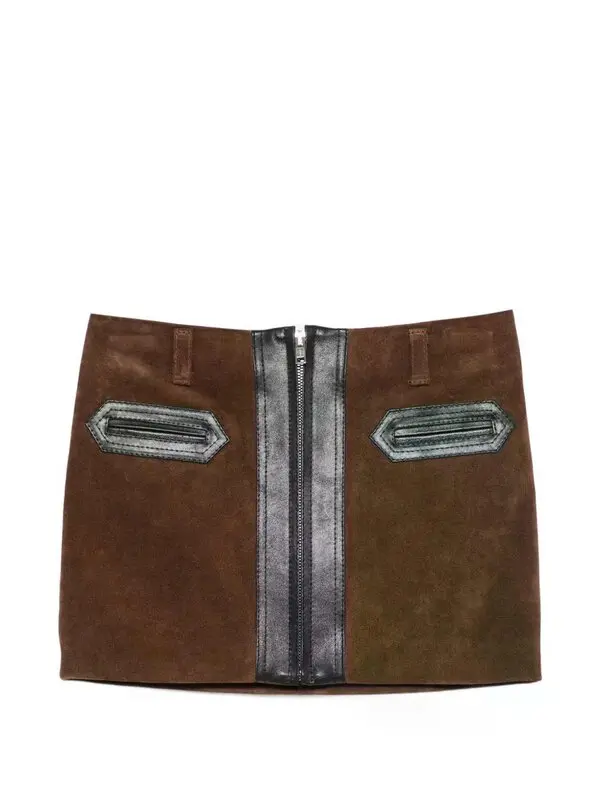 Marni Suede Mini Skirt - Brown