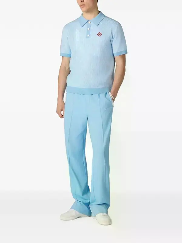 Casablanca Logo-embroidered Side-stripe Track Pants - Blue
