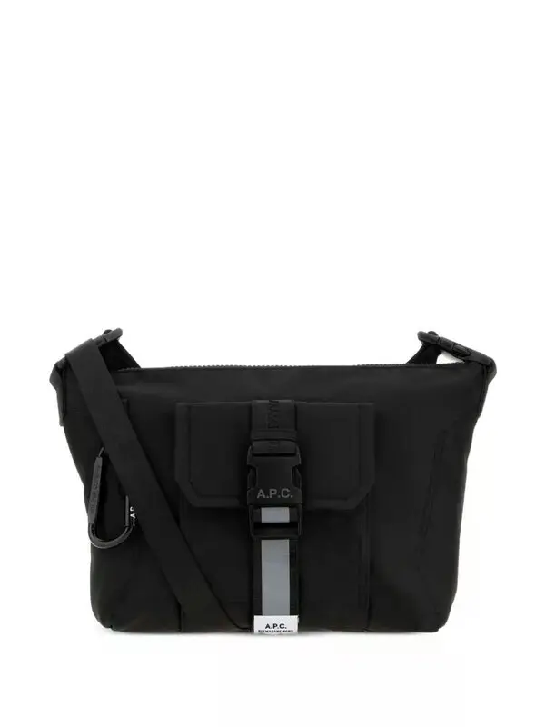 A.p.c. Logo Patch Shoulder Bag - Black