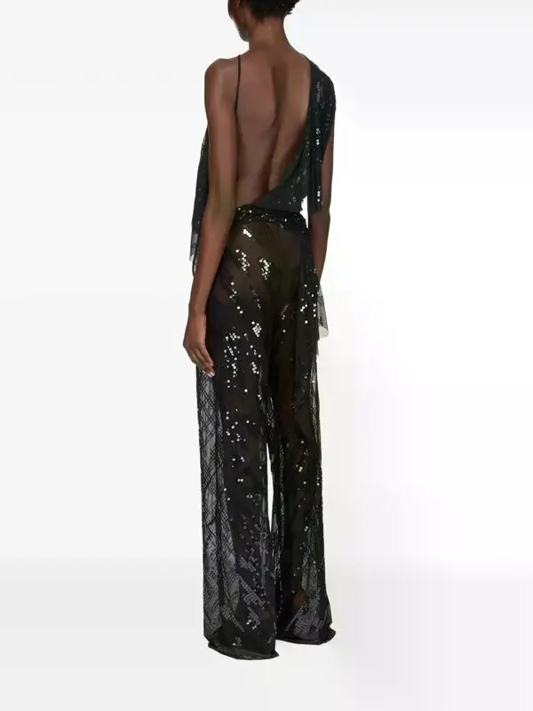Rick Owens Asymmetric Sequin Embellished Top