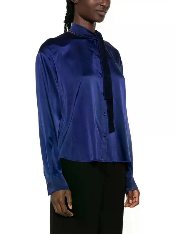 FORTE_FORTE Satin Finish Button-up Shirt