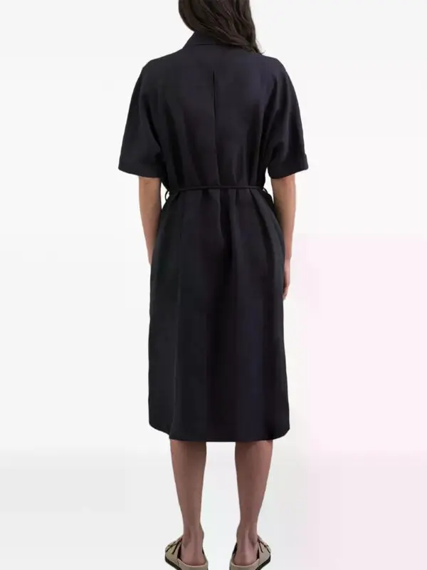 MOORER Linai-glx Belted Midi Dress