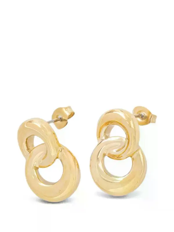TRUSSARDI Interlocking Ring Earrings - Gold