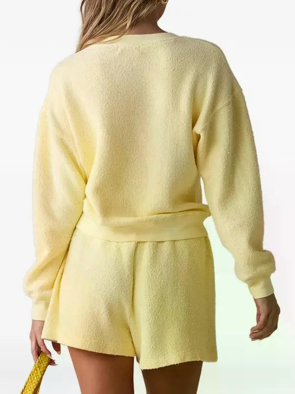 THE LADY AND THE SAILOR Bouclé Drawstring Shorts