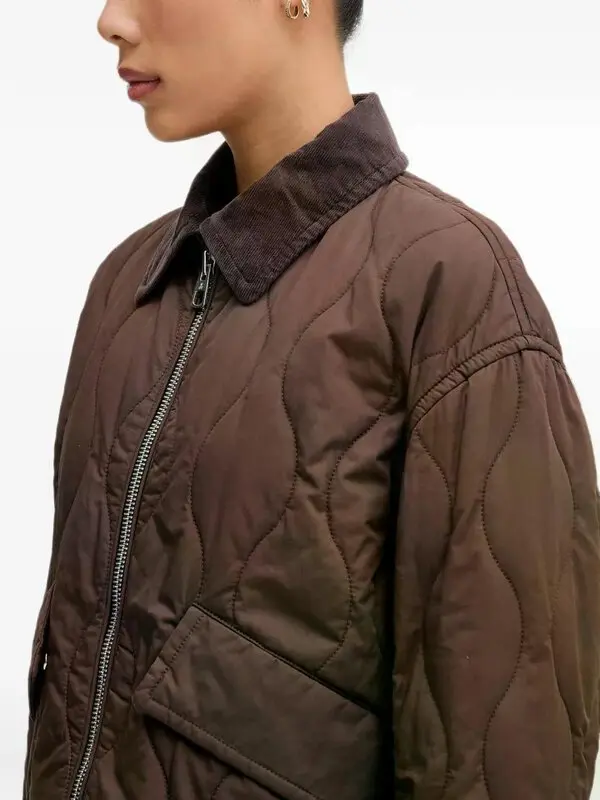 Marc O'polo Quilted Jacket With Corduroy Collar