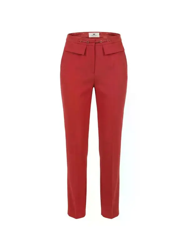 Elisabetta Franchi High-waisted Tailored Trousers - Red