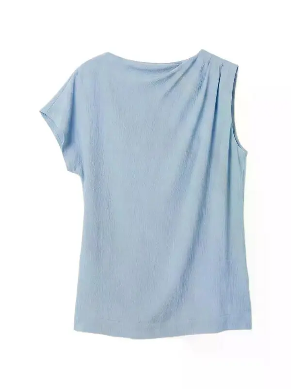 Bondi Born Ardea Draped Shoulder Top - Blue