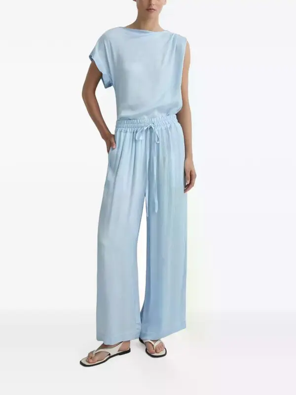 Bondi Born Ardea Draped Shoulder Top - Blue