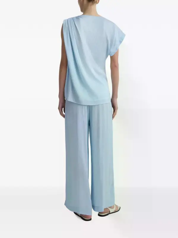 Bondi Born Ardea Draped Shoulder Top - Blue