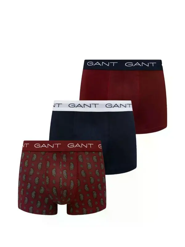 Gant Paisley-print Logo-waistband Boxers - Red