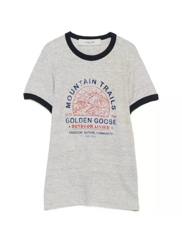 GOLDEN GOOSE Crewneck Graphic T-shirt - Grey