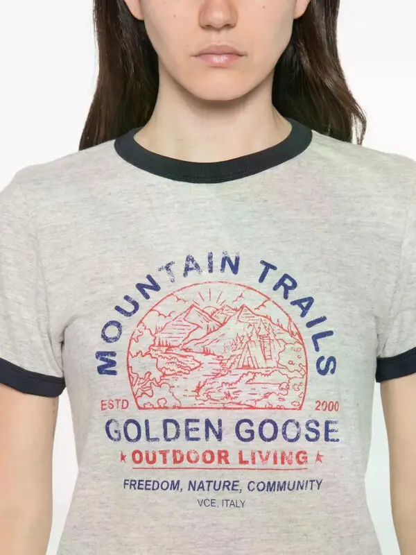 GOLDEN GOOSE Crewneck Graphic T-shirt