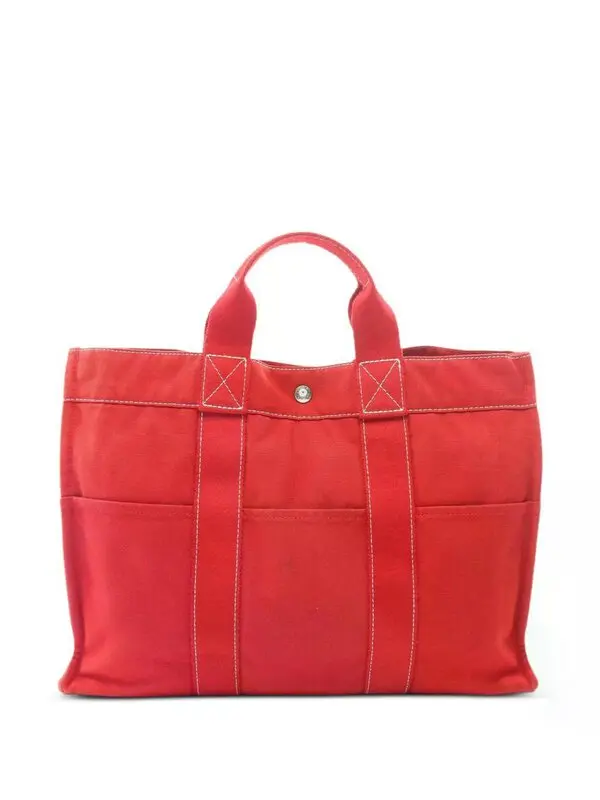 Hermès Sac Deauville Mm Tote Bag - Red