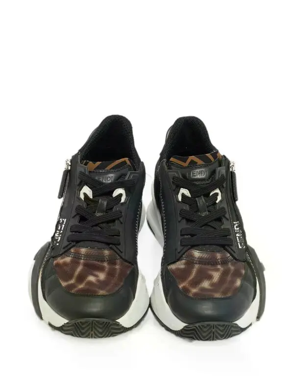 Fendi Flow Sneakers With Animal Print Panels