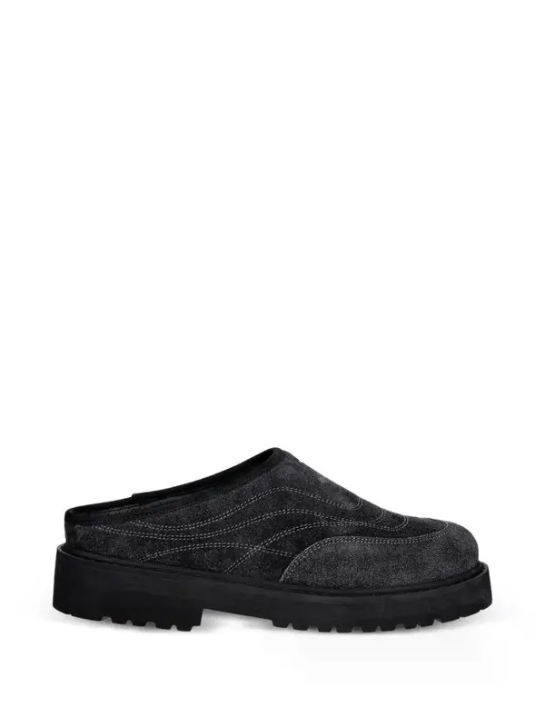 Diemme Contrast-stitch Slip-on Mules - Grey