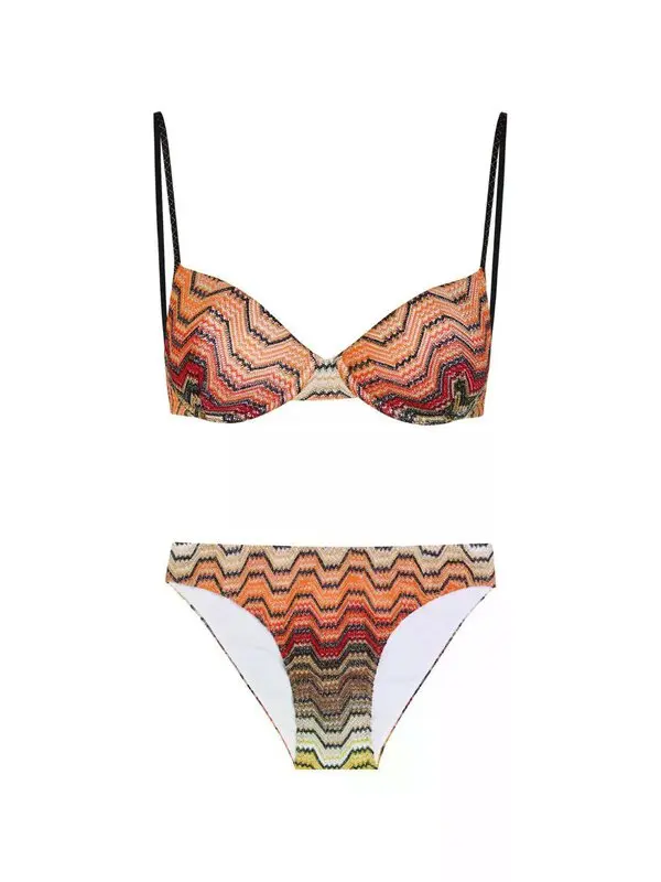 Missoni Zigzag Knit Bikini - Orange