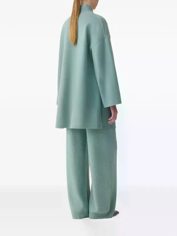 Fabiana Filippi High Neck Zip-up Coat - Blue
