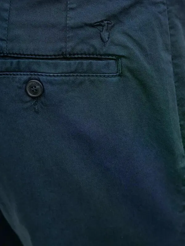 TRUSSARDI Logo Embroidered Twill Shorts