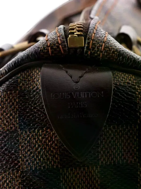 LOUIS VUITTON Speedy Handbag Damier 30 Satchel - Brown