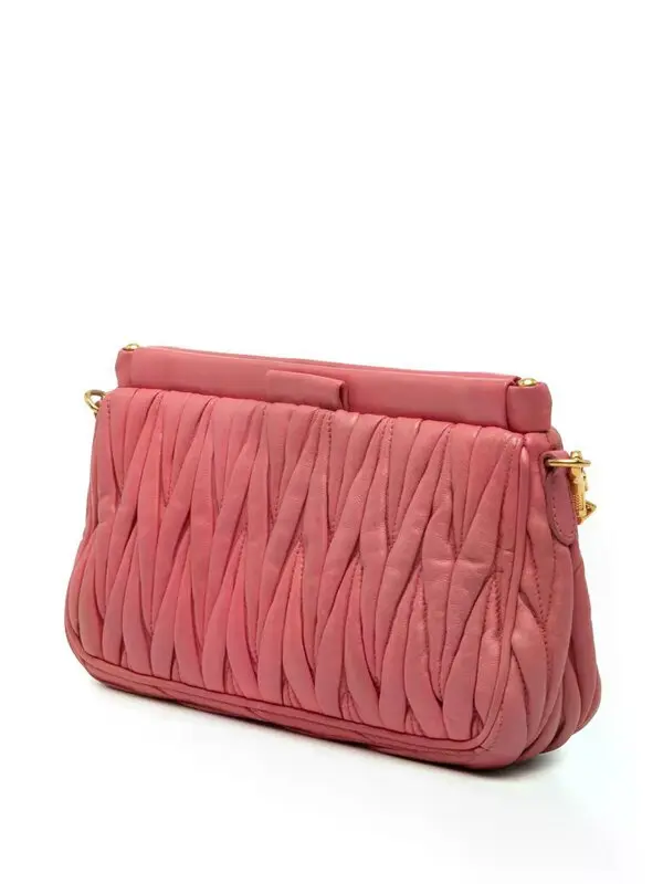 Miu Miu Matelasse Nappa Frame Shoulder Bag - Pink