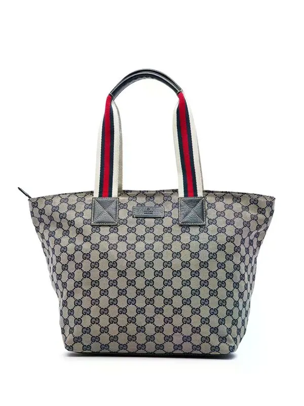 Gucci Gg Canvas Web Tote Bag - Neutrals