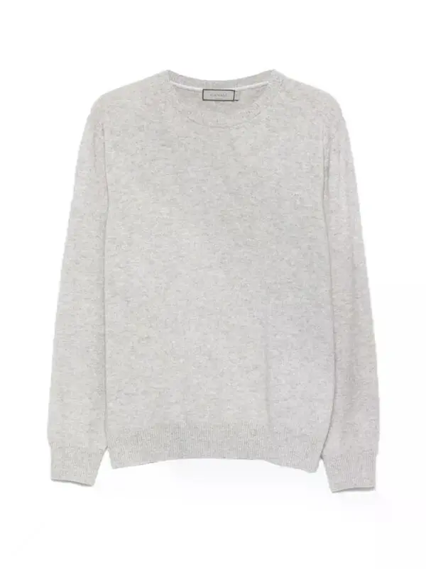 Canali Crew Neck Long Sleeve Fine Knit Sweater
