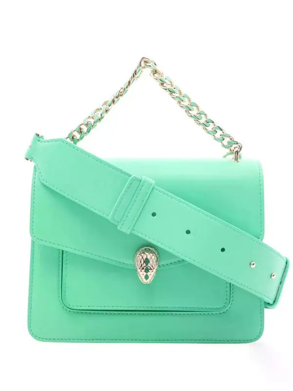 BVLGARI Serpenti Forever Maxi Chain Top Handle Bag Satchel - Green