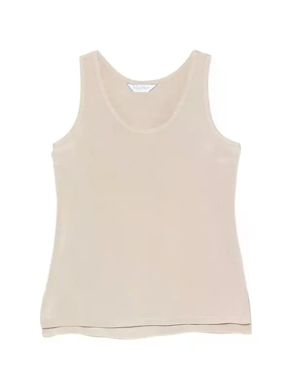 Max Mara Sleeveless Satin Finish Top - Neutrals