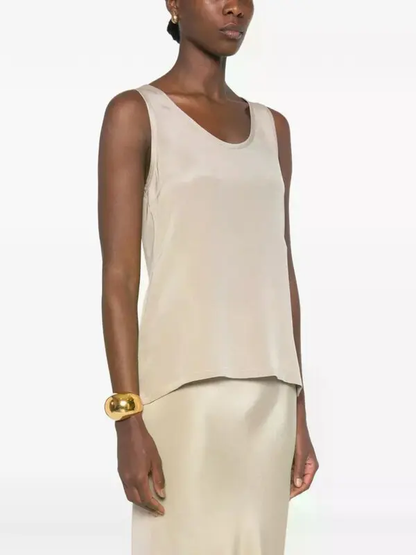 Max Mara Sleeveless Satin Finish Top