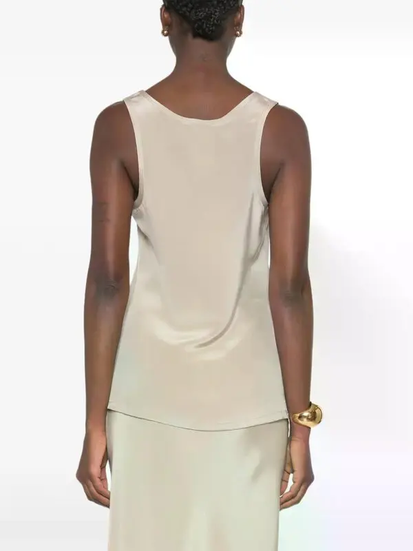 Max Mara Sleeveless Satin Finish Top