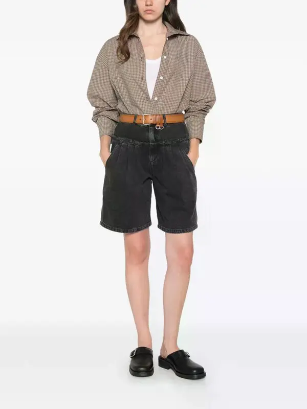 MARANT ETOILE Iselle" Frayed Denim Shorts