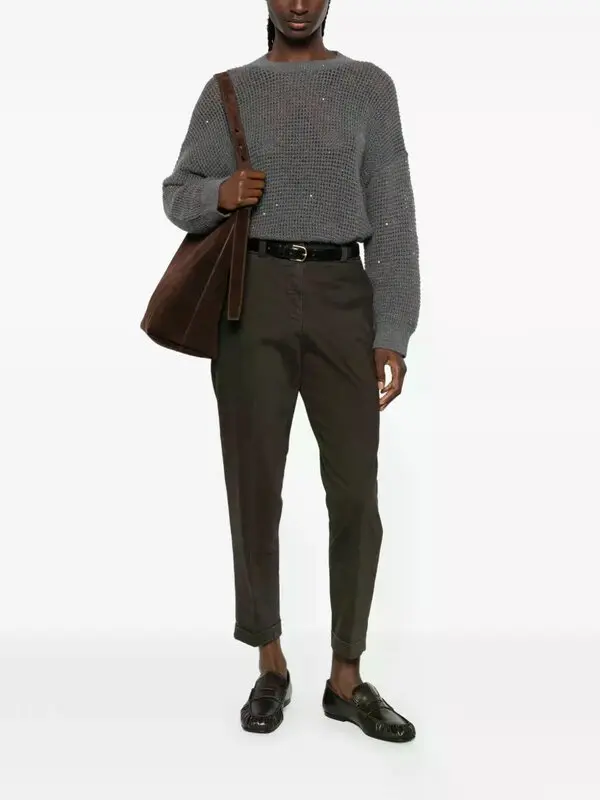 Peserico Cropped Trousers With Turned-up Hems