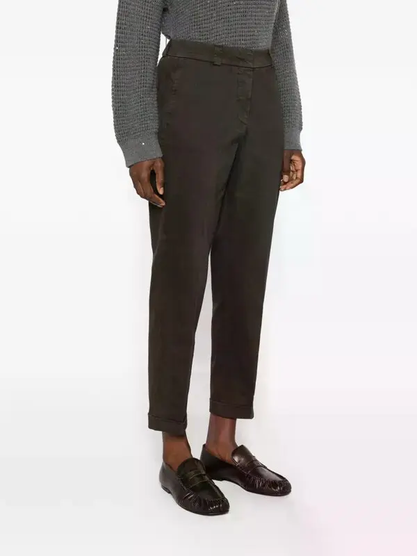 Peserico Cropped Trousers With Turned-up Hems