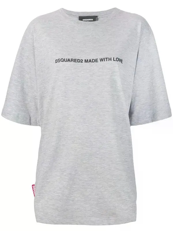 Dsquared2 Oversized Printed T-shirt - Grey