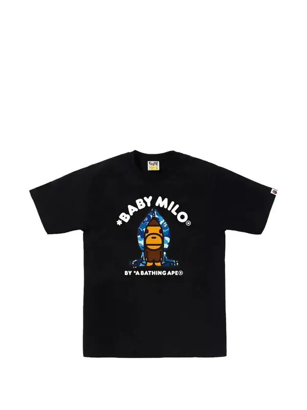 A BATHING APE Baby Milo Camo-print T-shirt - Black