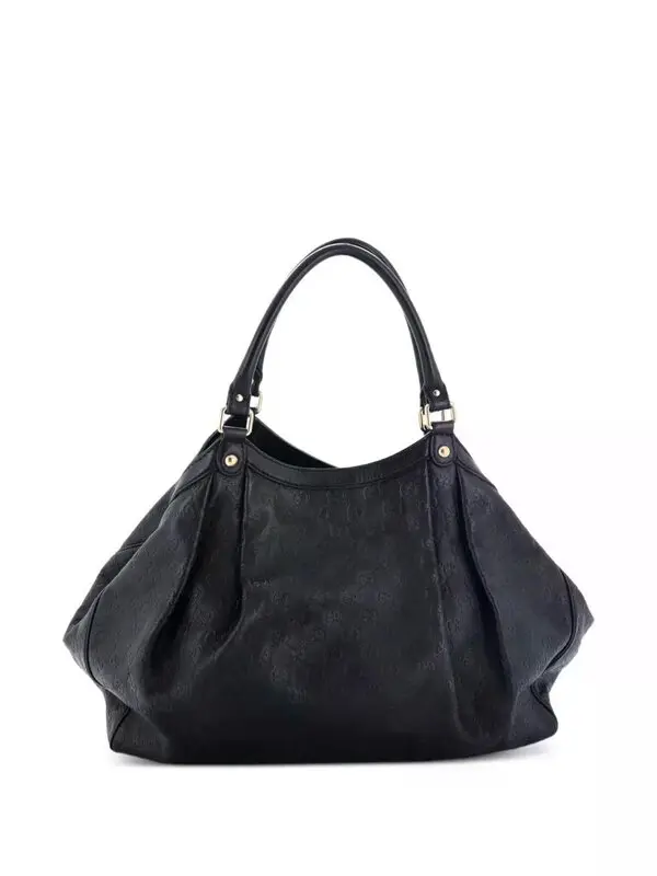 Gucci Sukey Sima Leather Large Tote Bag - Black