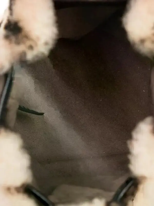 Fendi Mini Zucca Shearling Mon Tresor Bucket Bag