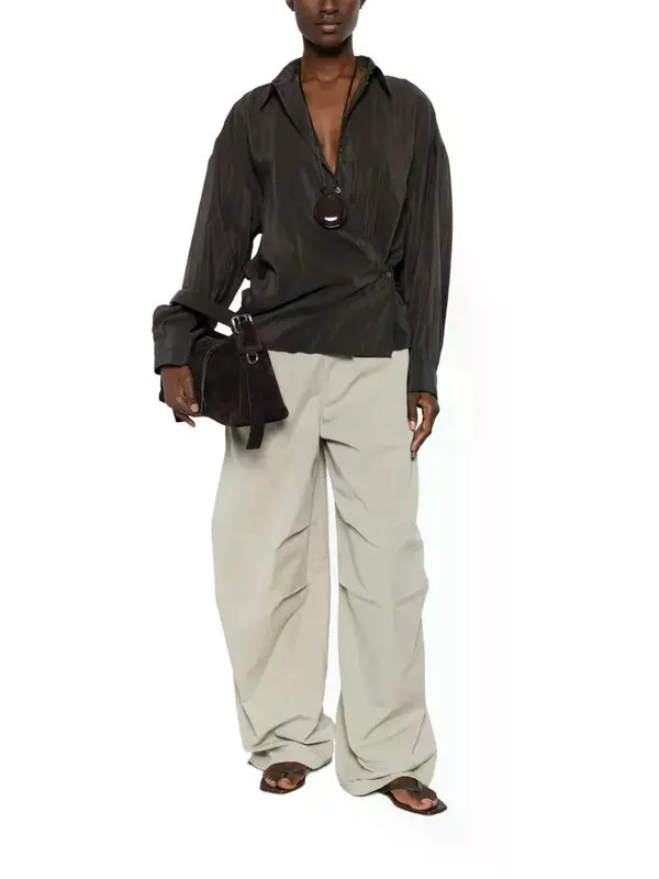 LEMAIRE Crinkled Texture Wrap Shirt