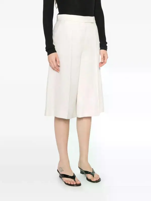 Max Mara Pressed Crease Pocket Shorts - Neutrals